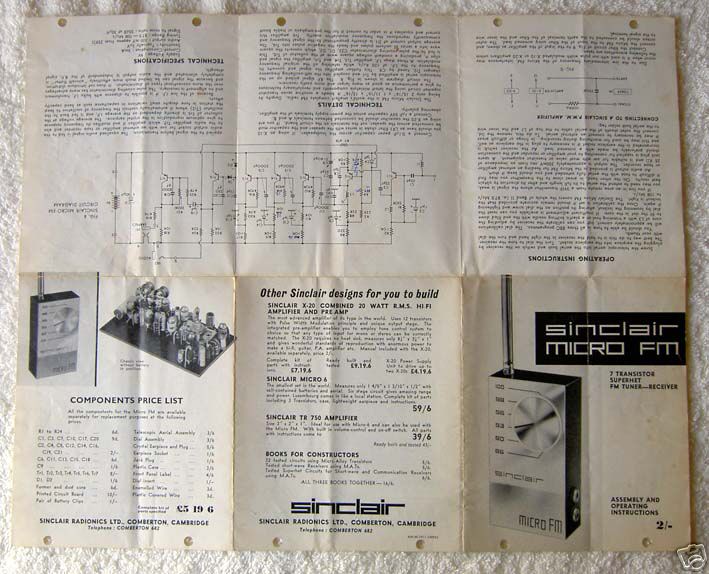 Directory: /Vintage/Sinclair/Other Inventions/MICRO FM Transistor Radio ...